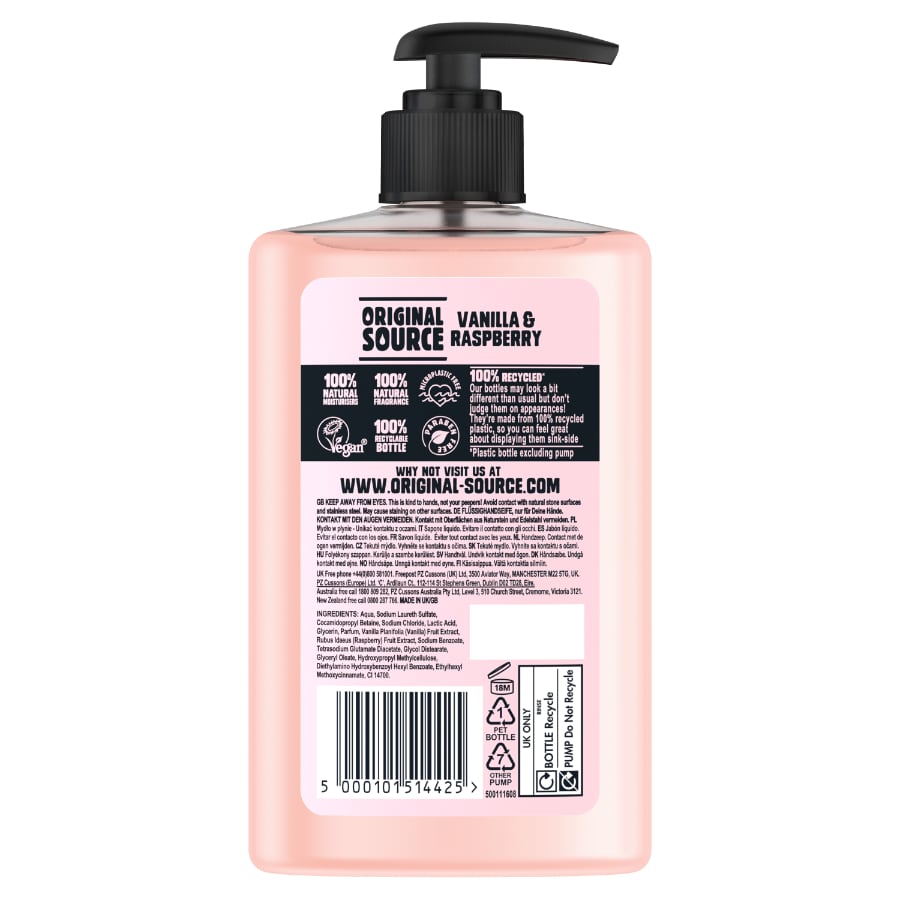 Vanilla & Raspberry Hand Wash - Original Source
