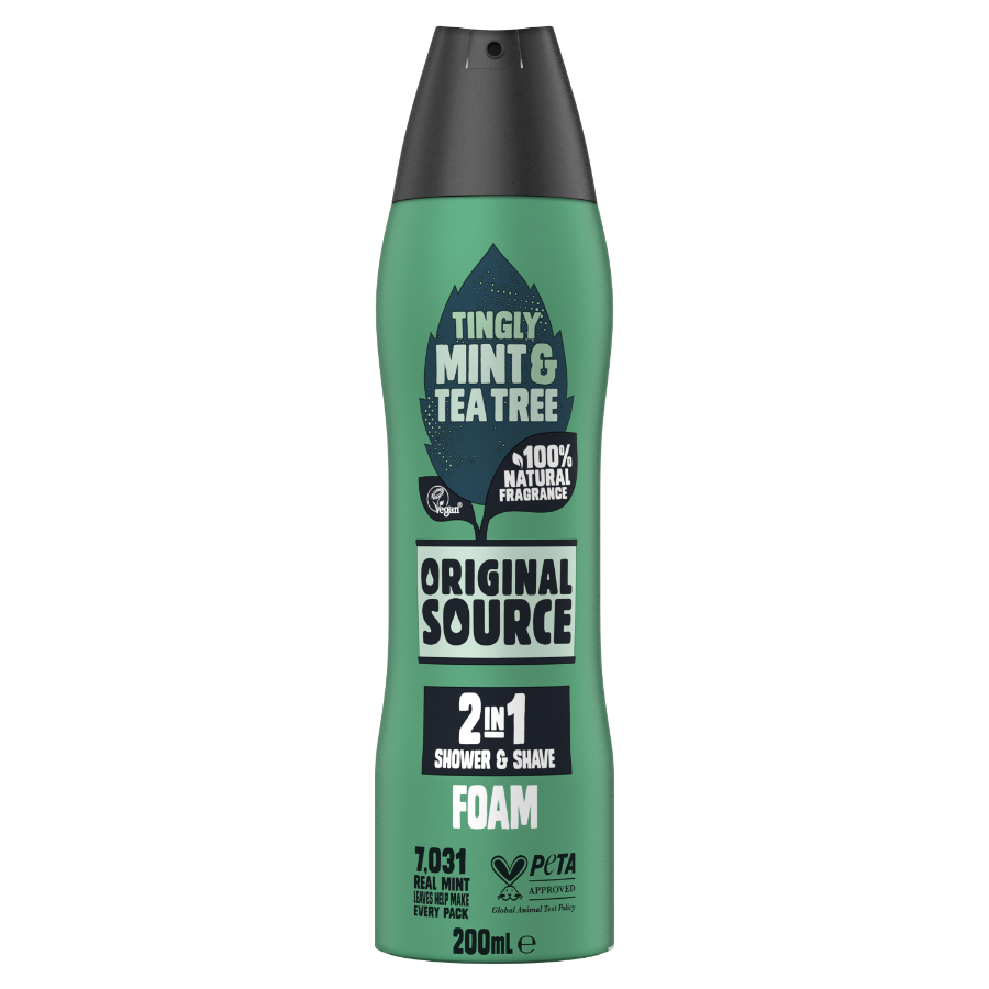 Mint & Tea Tree 2 in 1 Shower and Shave Foam - Original Source