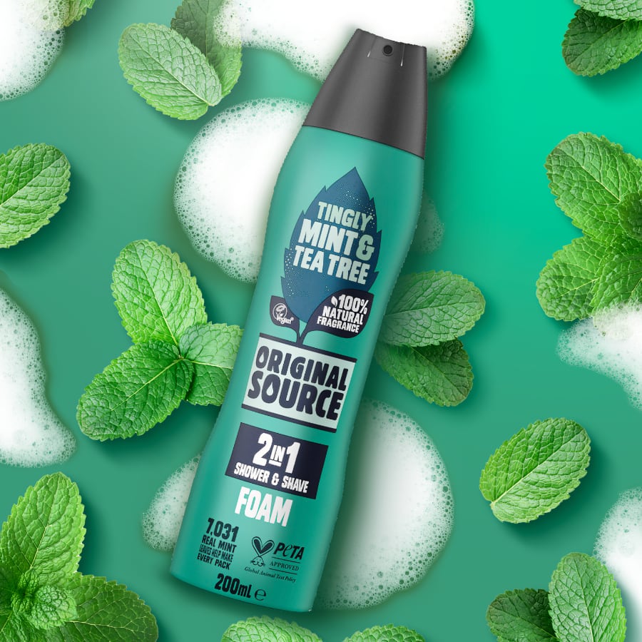 Mint & Tea Tree 2 in 1 Shower and Shave Foam - Original Source